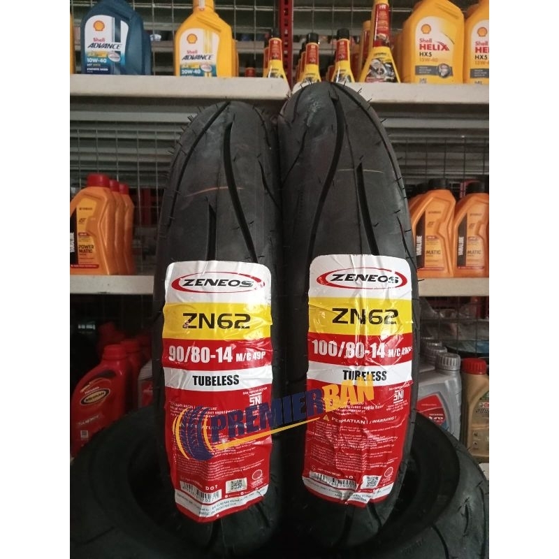 Jual BAN ZENEOS ZN62 RING 14 90/80 & 100/80 TUBELESS BAN MOTOR VARIO ...