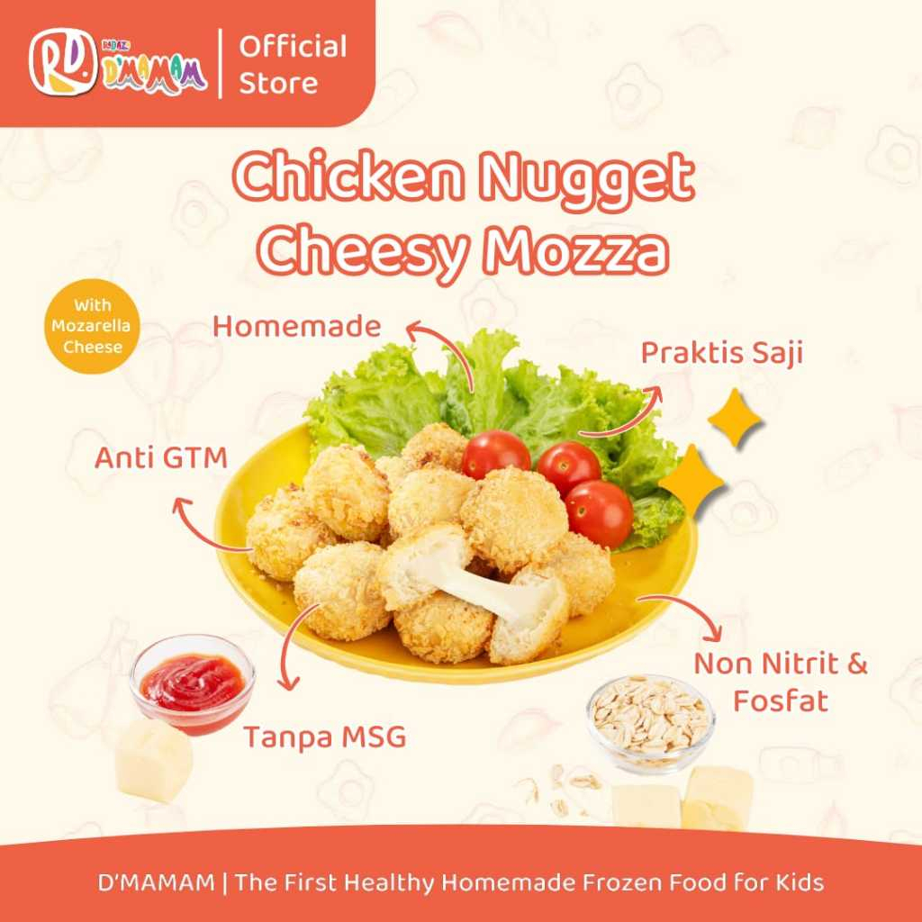 Jual DMAMAM Nugget Ayam Cheesy Mozza | Nugget Ayam Keju Mozarella Anak ...
