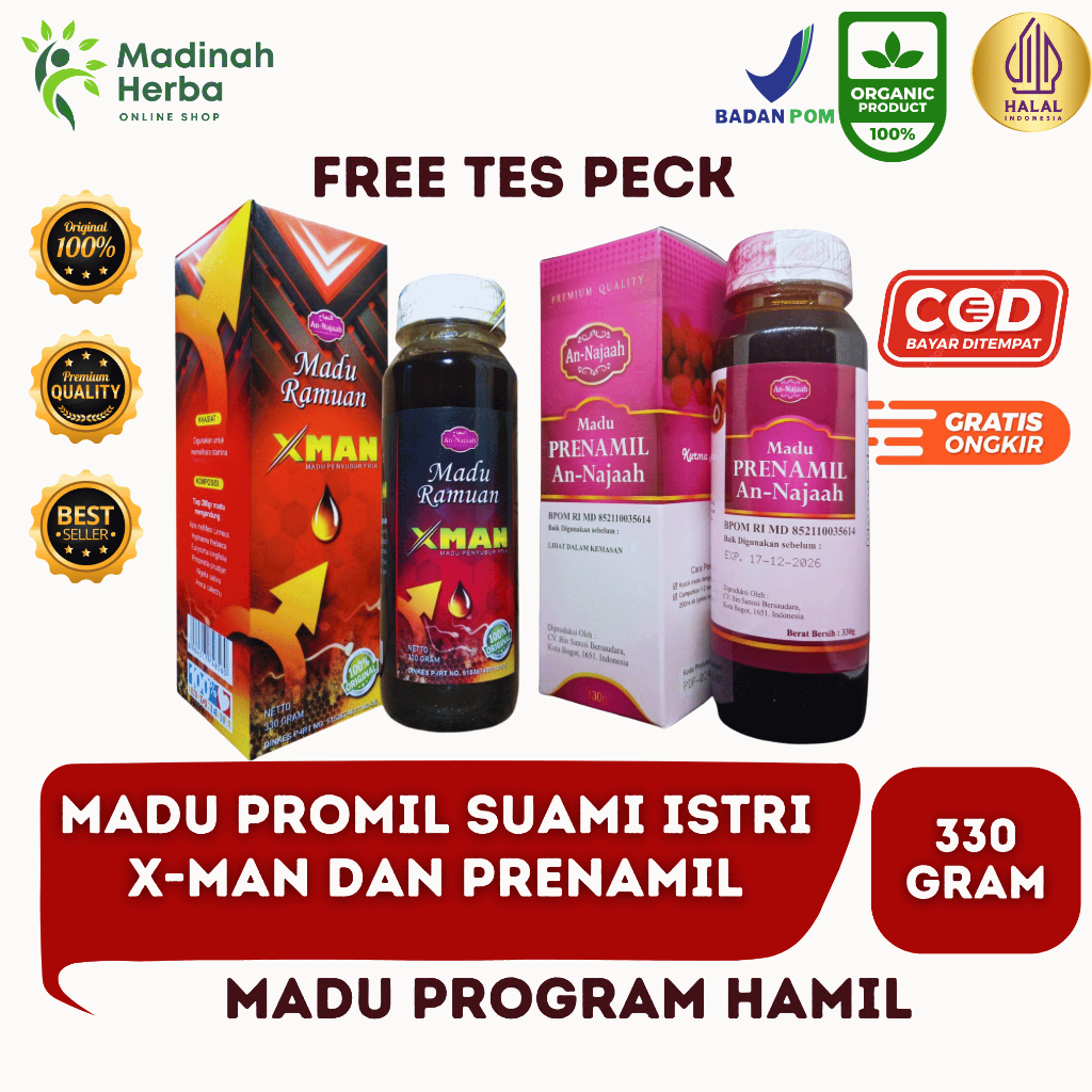 Jual Madu Zuriyat Madu PROMIL Plus Kurma Muda gratis 1 tes pack Madu ...