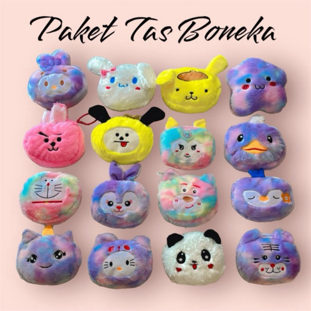 Jual PAKET TAS (1 KG) Isi 18 pcs / Tas anak / Tas Koin / Tas Hp / Tas ...