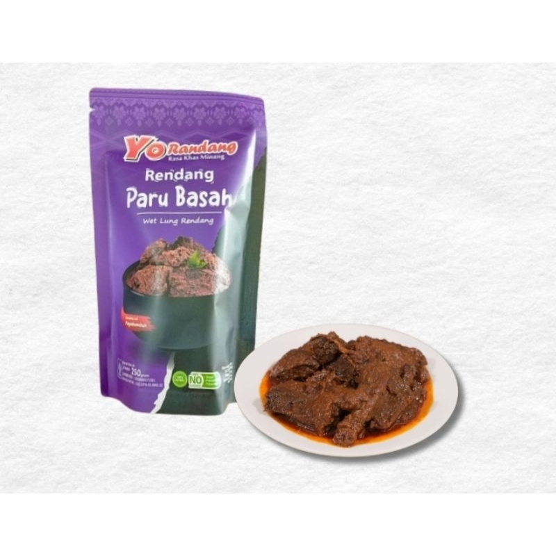 Jual YO Randang Rendang Paru Basah Khas Minang HALAL BPOM 250 g | Shopee Indonesia