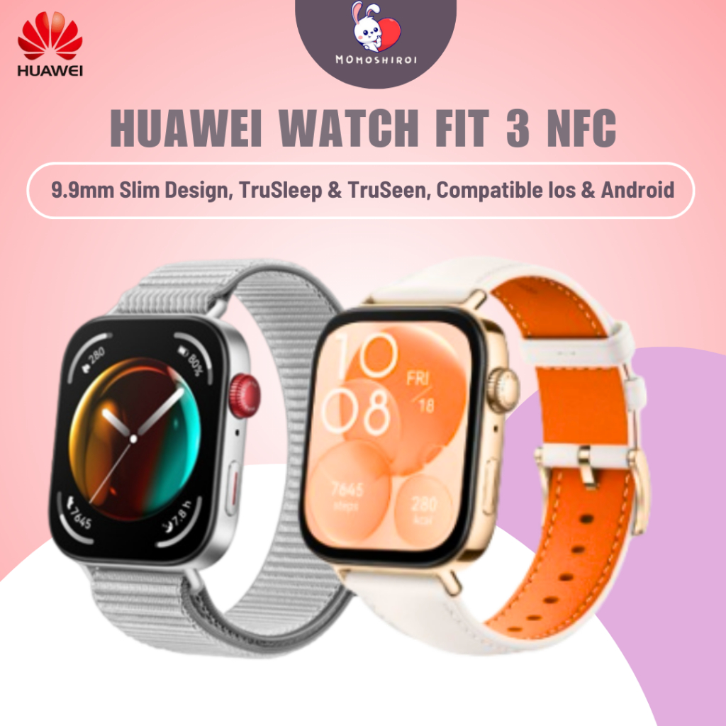 Jual HUAWEI WATCH FIT 3 NFC Gray Abu Nylon Nilon Grey Smartwatch ...