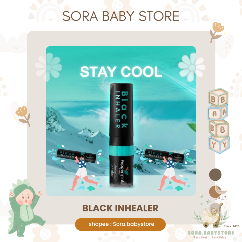 Jual BANGKOK - Inhaler Black Peppermint Thailand Black Inhaler | Shopee ...