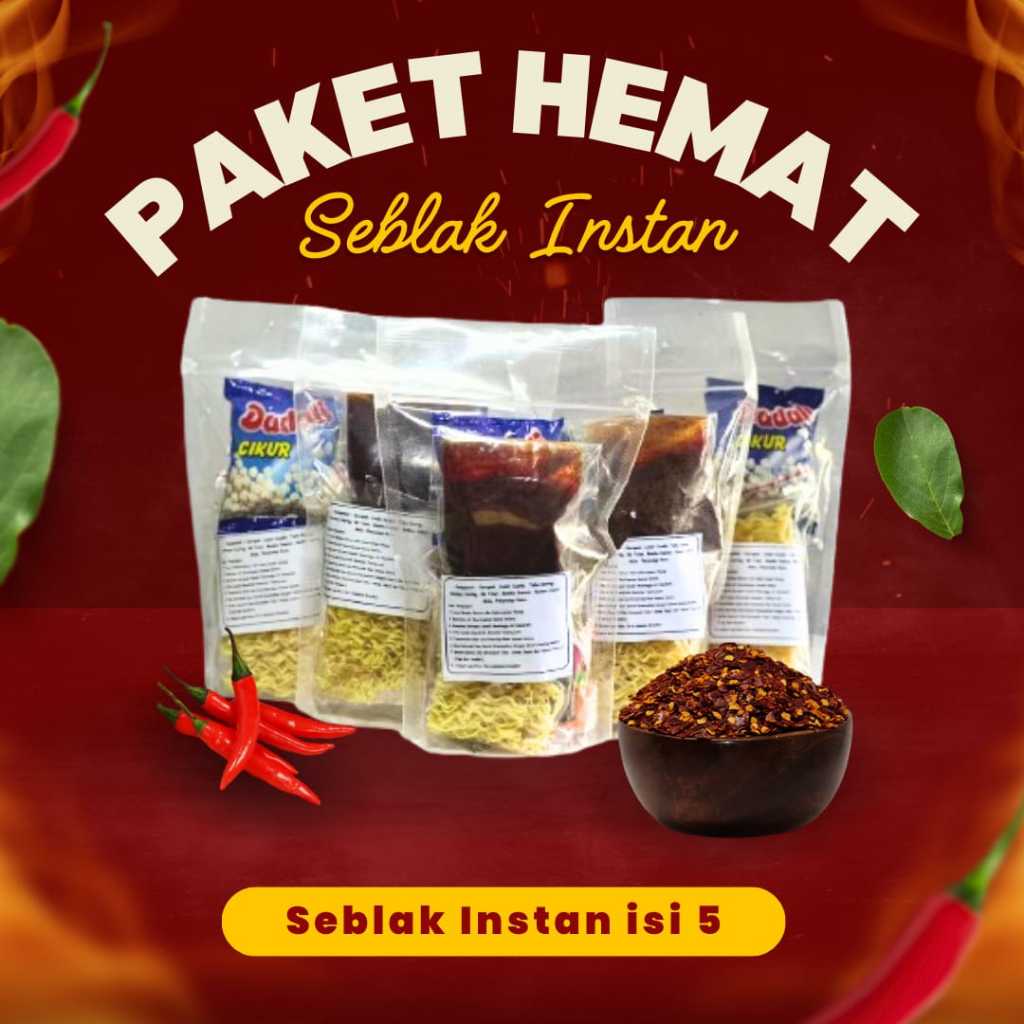 Jual 5 BUNGKUS SEBLAK INSTAN PAKET HEMAT BANGSATRIA (Seblak Seuhah ...