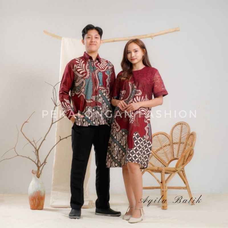 Jual Batik Merak Walik Seno Couple Copel Kemeja Lengan Panjang Dress ...