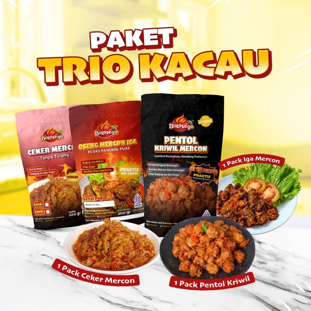 Jual PAKET TRIO KACAU (1 PACK IGA MERCON + 1 PACK CEKER MERCON + 1 PACK ...