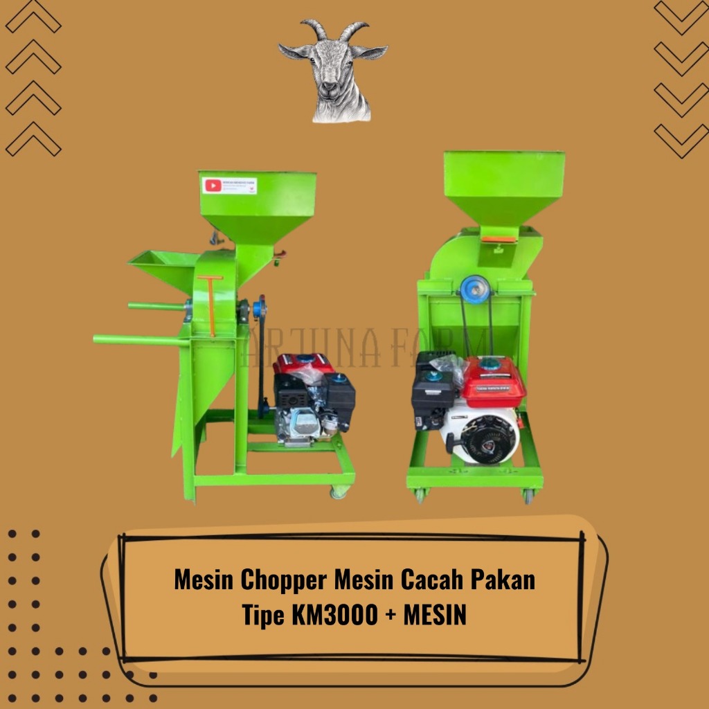 Jual Mesin Pencacah Rumput Pakan Ternak Tipe KM3000 Dengan Mesin Diesel ...