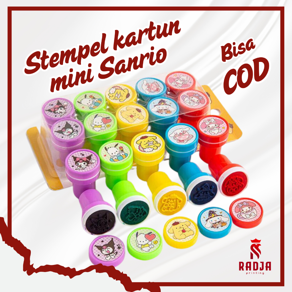 Jual Stempel kartun mini sanrio / stempel kartun anak / stempel ...