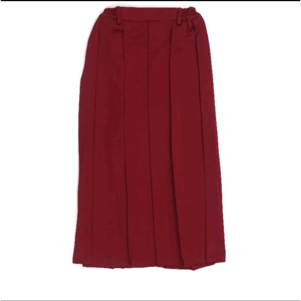 Jual rok panjang merah rempel/ lipat full rok seragam merah sekolah SD bisa COD bayar di tempat ...