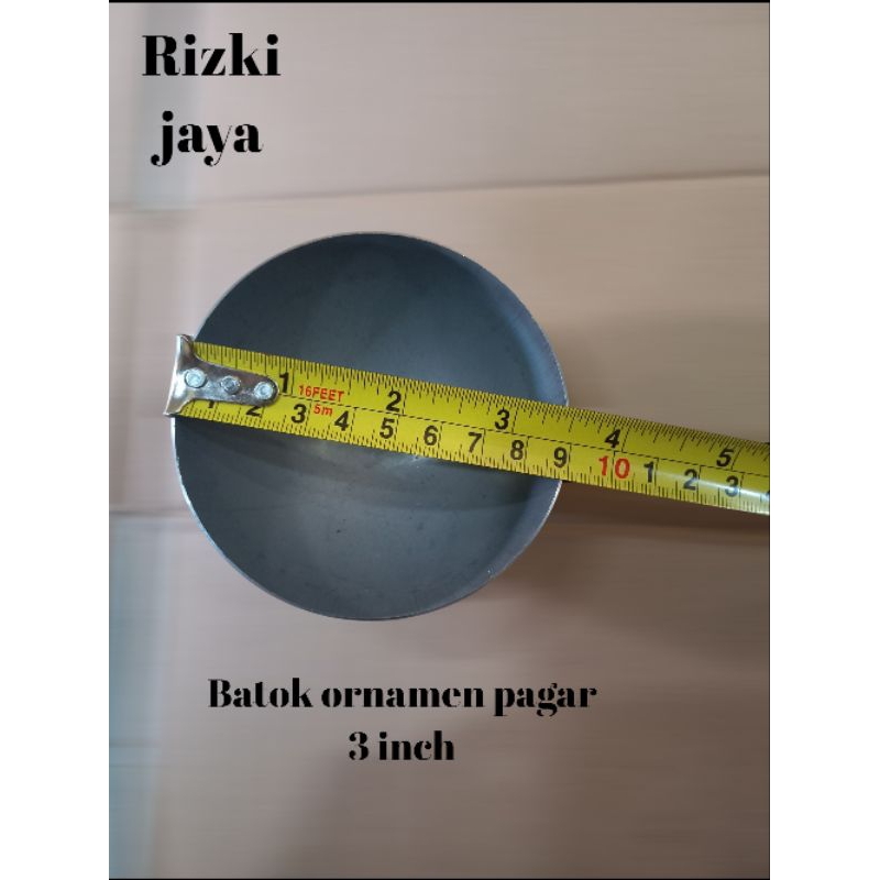 Jual BATOK TUTUP PIPA BESI 3 INCH ORNAMEN PAGAR [batokan tutup pipa ...