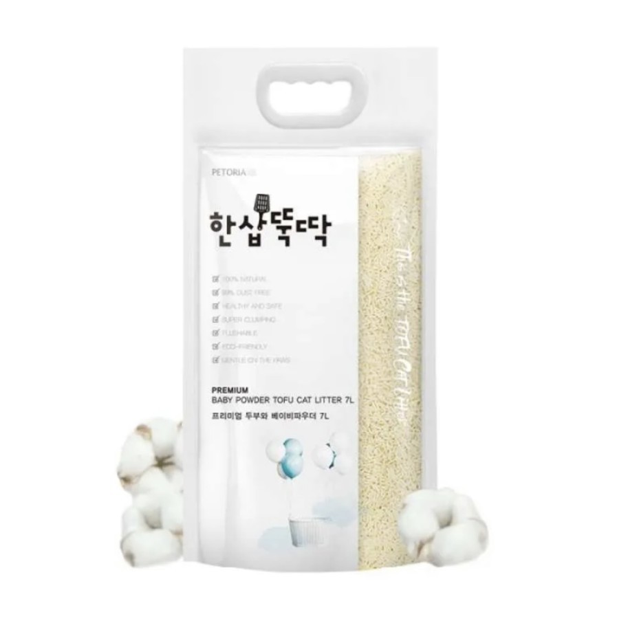 Jual Petoria Tofu Cat Litter Baby Powder Jumbo Pack 4.9kg -FRESHPACK 7L ...