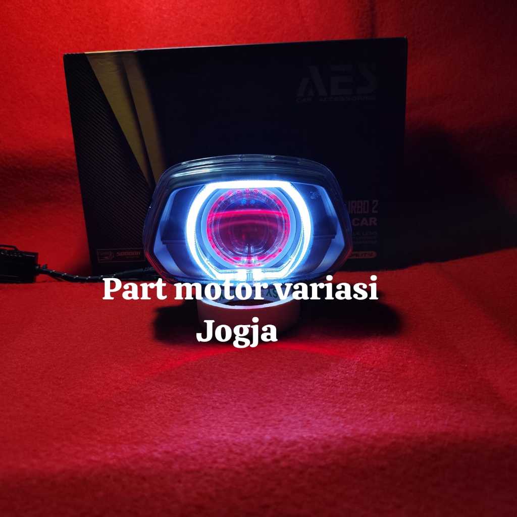 Jual REFLEKTOR LAMPU DEPAN FULLSET VESMET SPRINT VESPA MATIC PROJECTOR ...