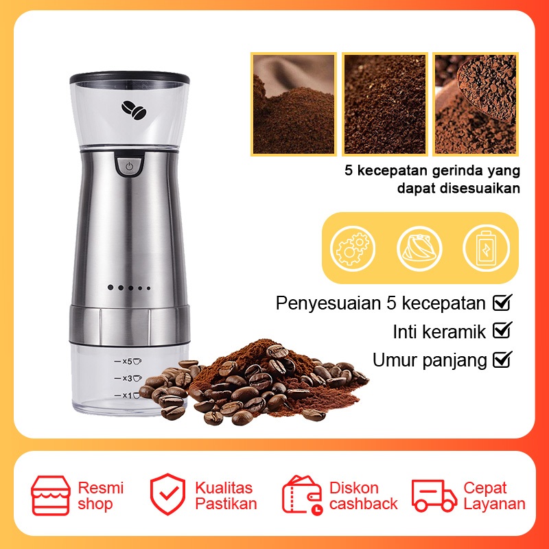 Jual Alat Penggiling Biji Kopi Espresso Coffee Grinder Penggiling Rumah ...