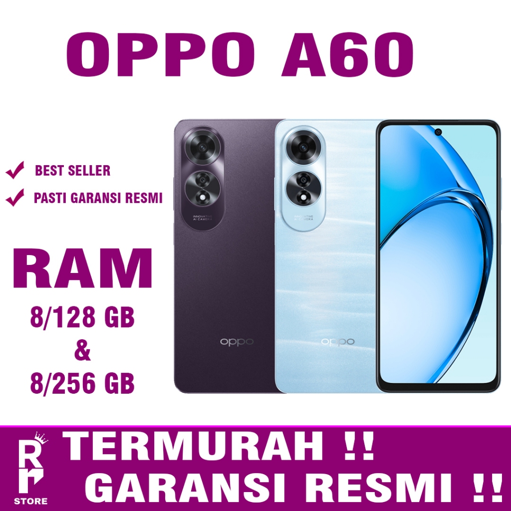 Jual OPPO A60 8GB+8GB/256GB [Military-Grade Shock Resistance ...