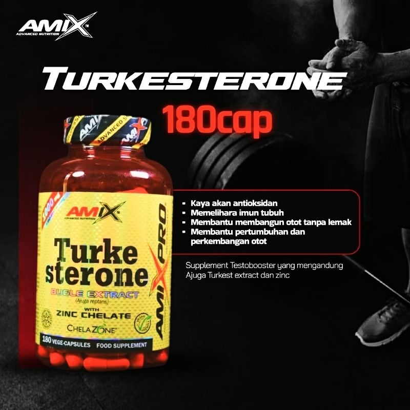 Jual Amix Turkesterone 1000 mg 180 Capsules Testosteron Booster ...