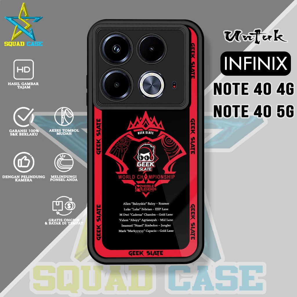 Jual Case INFINIX NOTE 40 4G NOTE 40 5G SquadCase Motif [ ESP ] Casing ...