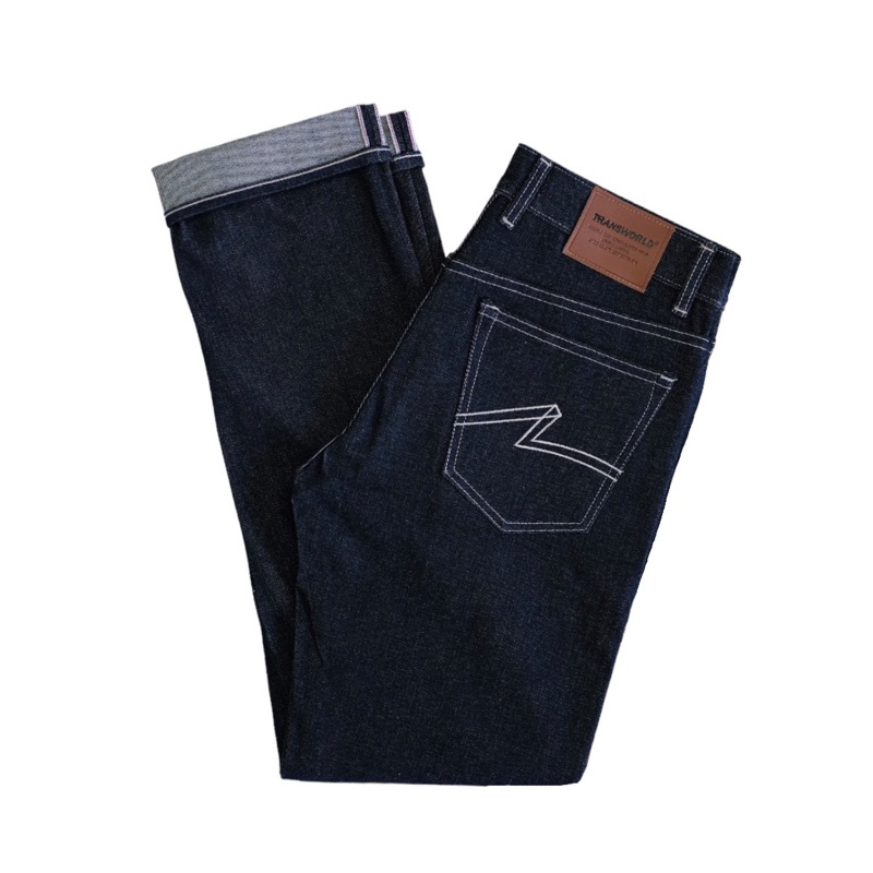Jual Transworld Celana Denim Selvedge Accent 15 OZ Kaku Black Indigo ...