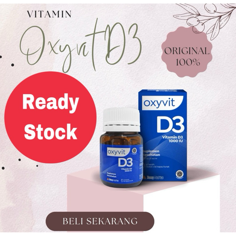 Jual OXYVIT 60 Kapsul Vitamin D3 1000 iU | Shopee Indonesia