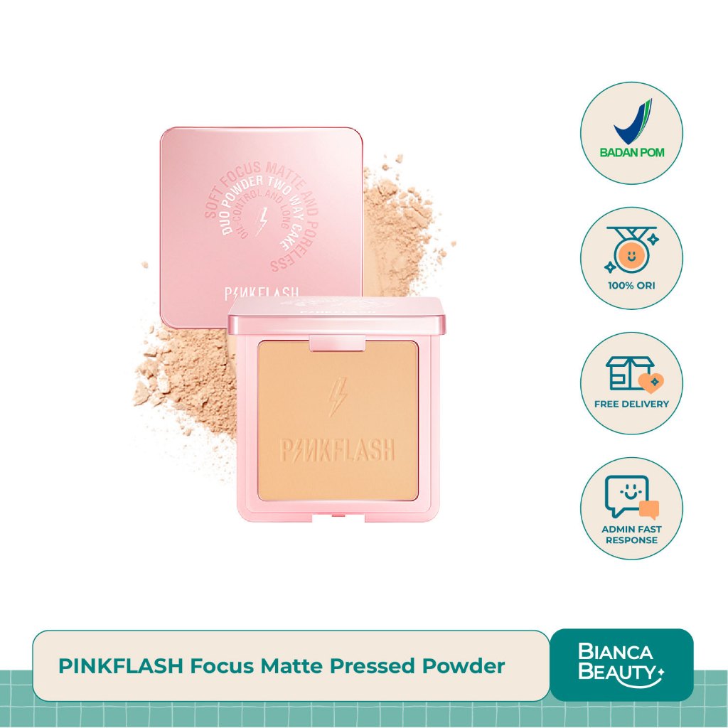 Jual PINKFLASH Duo Powder Two Way Cake | Shopee Indonesia