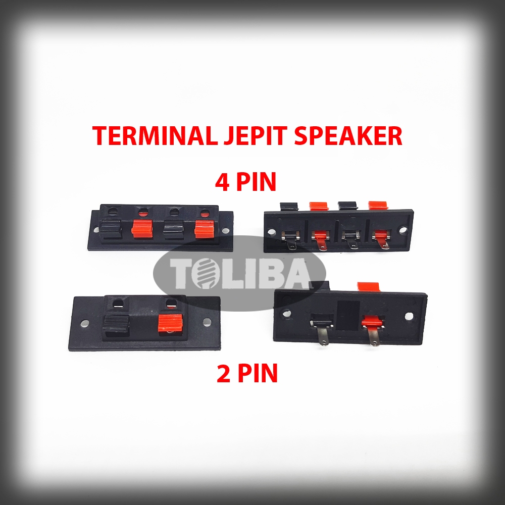 Jual terminal jepit speaker 2pin 4pin socket speaker jepit terminal ...