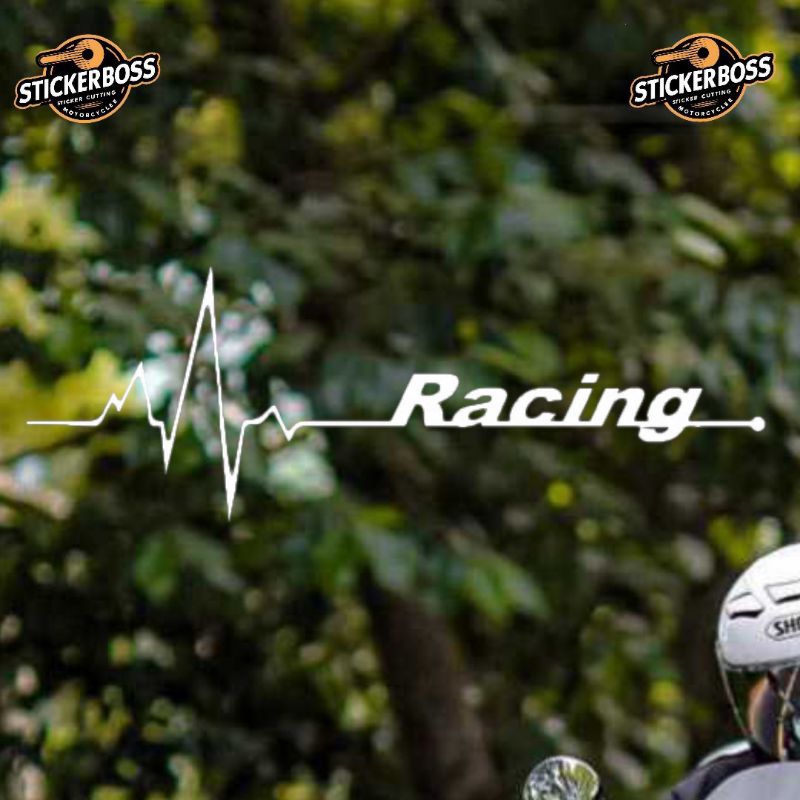 Jual Sticker Cutting Motor Racing Heart Beat Elektro Kardiografi EKG ...