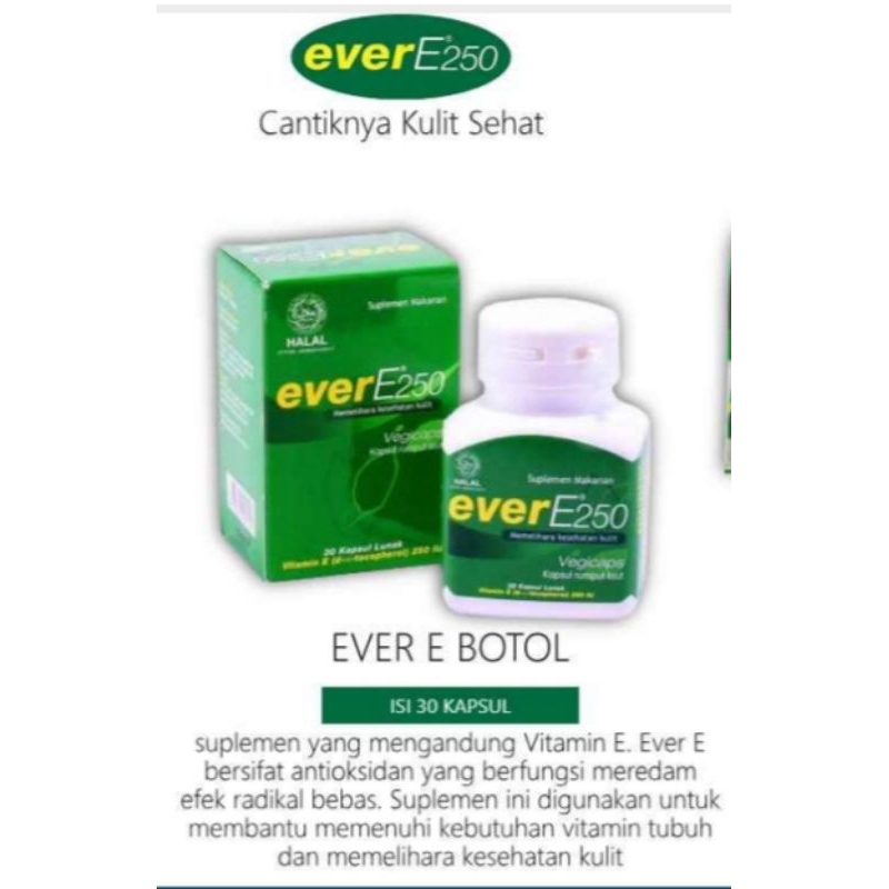 Jual Ever E 250 IU Botol Isi 30 Kapsul | Shopee Indonesia