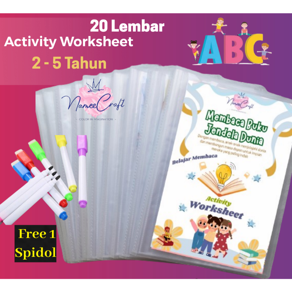 Jual NEW BUKU AKTIVITAS PERTAMAKU WORKSHEET WIPE AND CLEAN HURUF ...