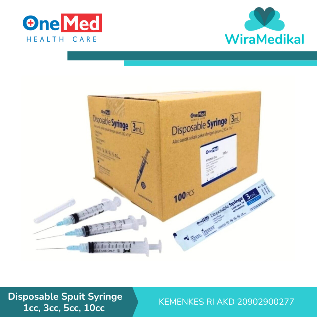 Jual ECERAN - Disposable Spuit Syringe 1cc, 3cc, 5cc, 10cc Onemed - Suntikan 1ml, 3ml, 5ml, 10ml ...