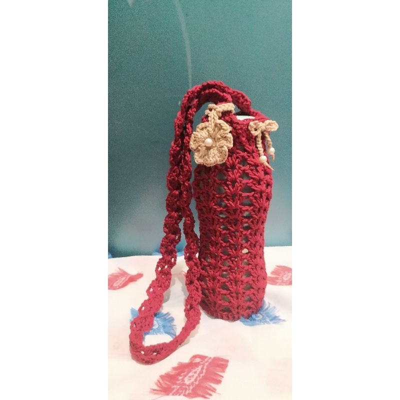 Jual Sarung botol rajut ukuran 1 liter tali panjang | Shopee Indonesia