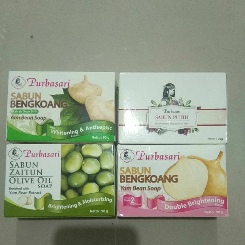 Jual Purbasari sabun bengkoang/zaitun&daun sirih/sabun putih 90gr ...