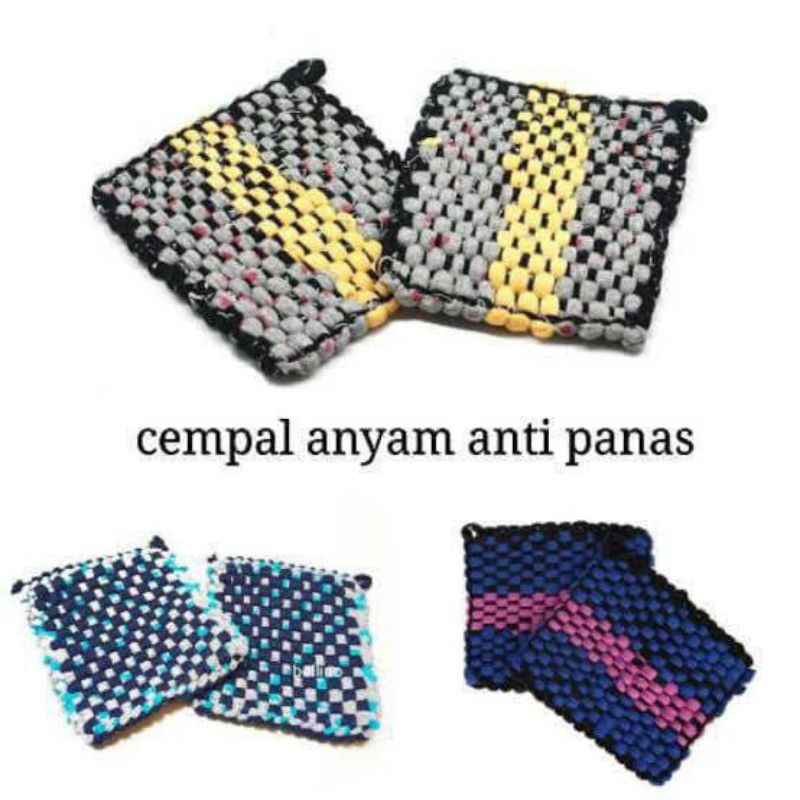 Jual CEMPAL ANYAM ANTI PANAS ISI 12 PCS / ALAS PEGANGAN KOMPOR ...