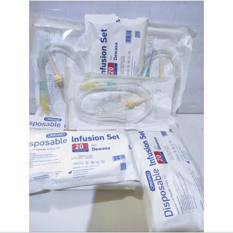 Jual Infus Set Dewasa Onemed / Infusion Set One Med / Selang Infuset ...
