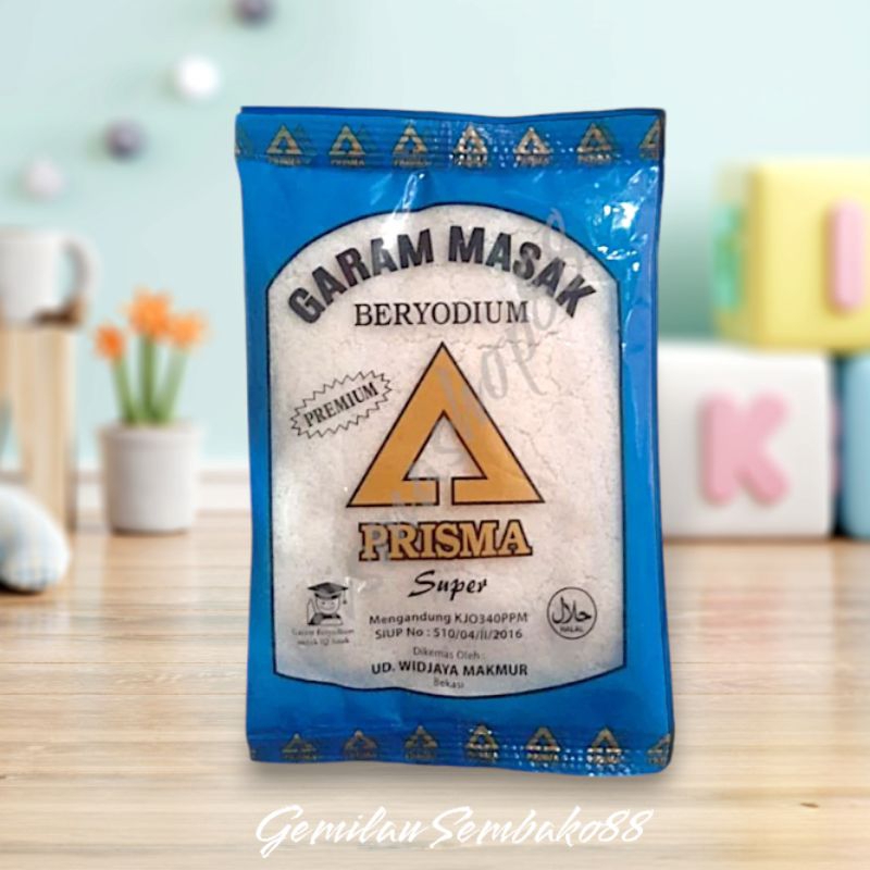 Jual GARAM MASAK BERYODIUM PRISMA SUPER 100 GRAM / BUMBU DAPUR / GARAM | Shopee Indonesia