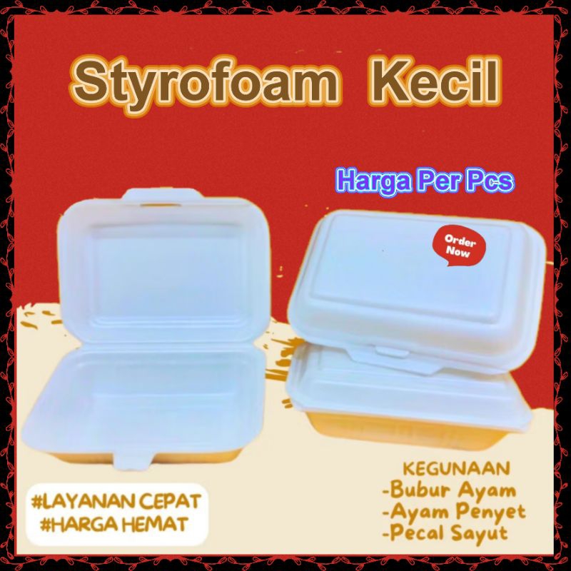 Jual Styrofoam Box Kecil & Besar / Kotak Makan Gabus / Harga Per Pcs ...