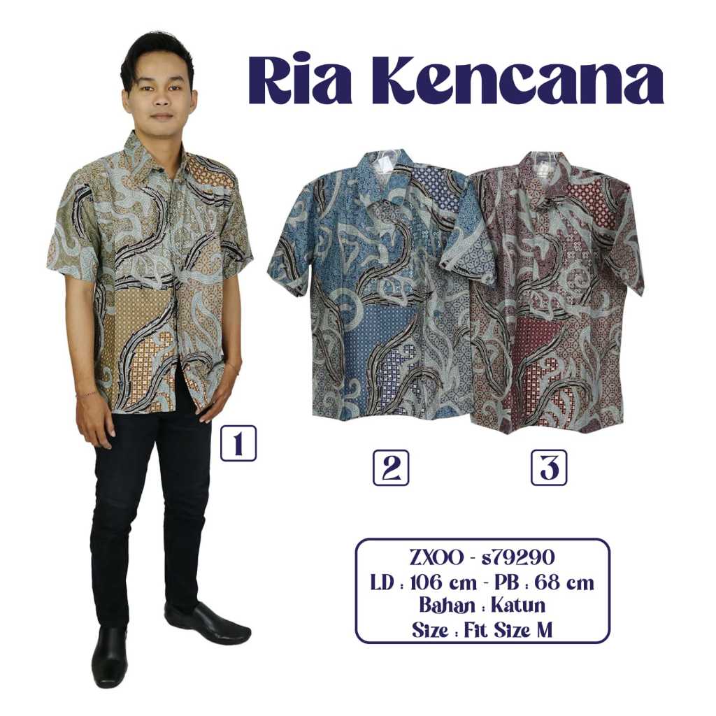 Jual KEMEJA BATIK PRIA TERBARU FULL KANCING KEMEJA BATIK MURAH RIA ...