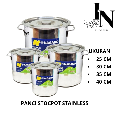 Jual Panci stock pot Stainless Steel + Tutup / panci stockpot premium ...