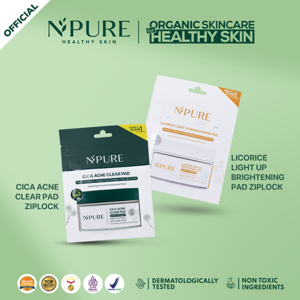 Jual NPURE Acne Clear Pad Cica Sachet / Licorice Light Up Brightening ...