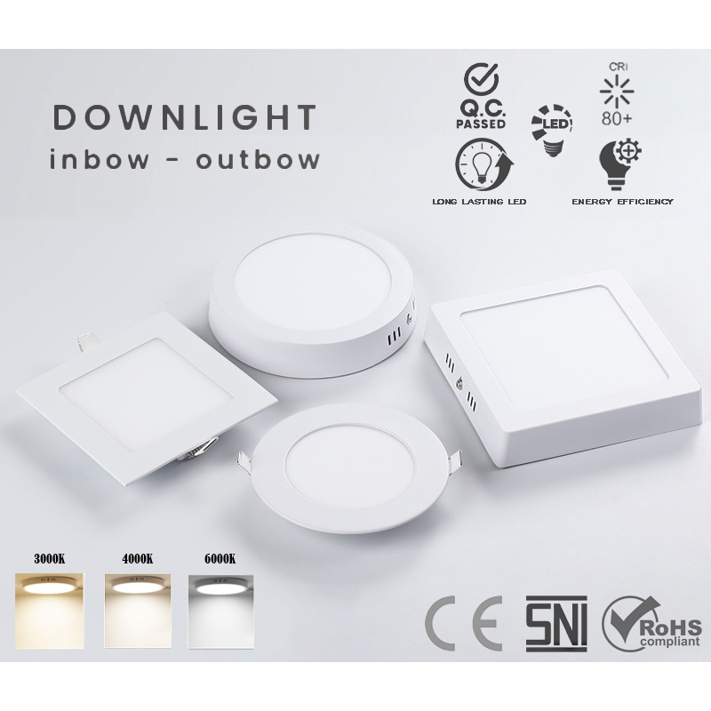 Jual lampu downlight Recessed led panel ceiling 220V tanam inbow ...