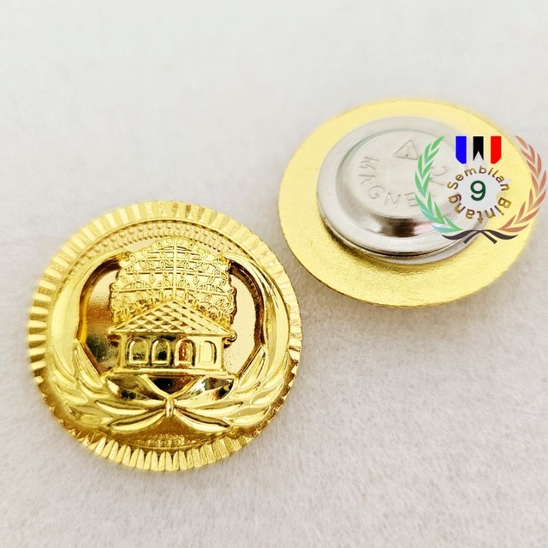 Jual Pin Korpri Timbul Gerigi Kuningan Magnet | Shopee Indonesia