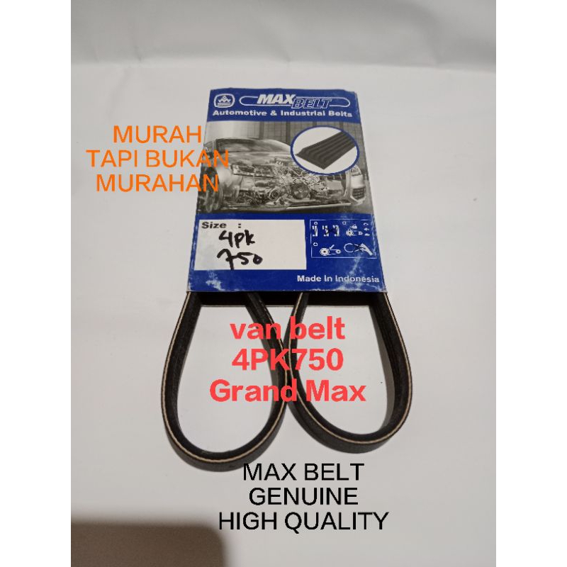 Jual V BELT VAN BELT 4PK 750 GRAND MAX, MAX BELT GENUINE HIGH QUALITY | Shopee Indonesia