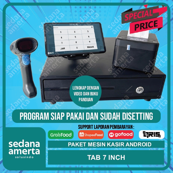 Jual Paket Mesin Kasir Android POS Tablet/Tab - TINGGAL PAKAI - cocok ...