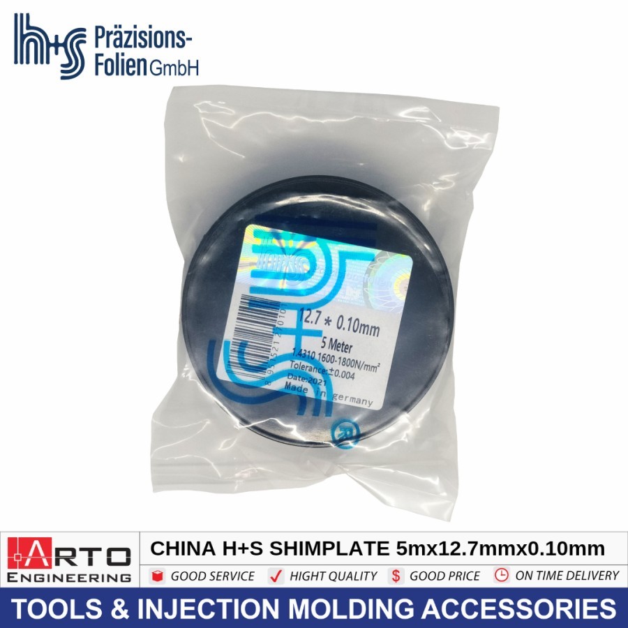 Jual HS Shim Plate Thickness 0.1mm x 12.7mm x 5mtr Feeler Gauge ...