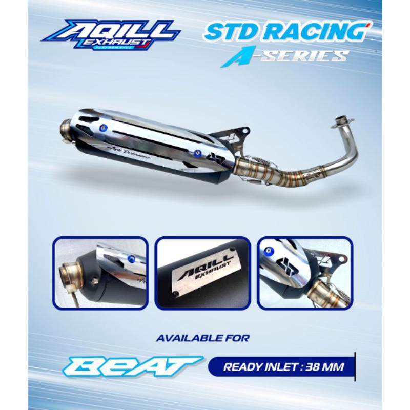 Jual Knalpot Standar Racing aqill exhaust Beat Old Beat Karbu Scoppy ...
