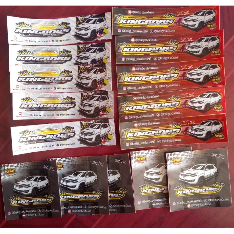 Jual stiker mobil basuri tci kingbobs dengan varian terbaru isi 5 ...