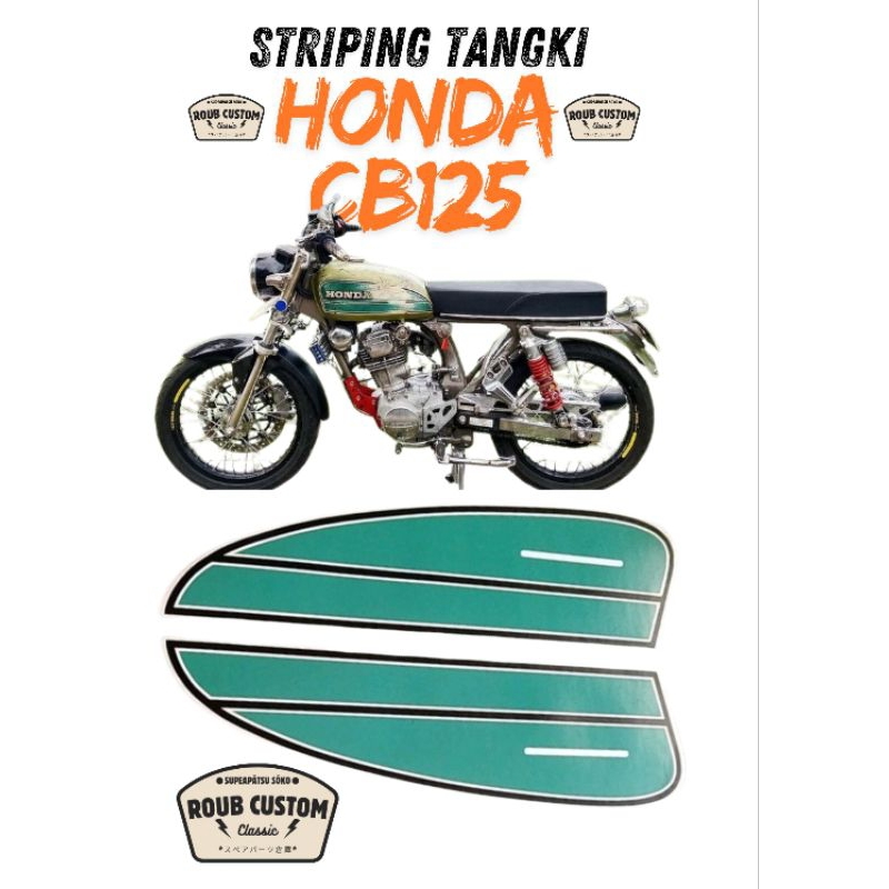 Jual striping tangki honda cb125 stiker tangki honda cb 125 | Shopee ...