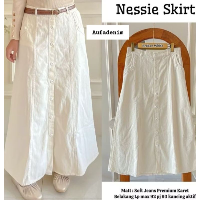 Jual ROK COKLAT,ROK PUTIH,ROK HITS PANJANG,nessie skirt, rok panjang ...