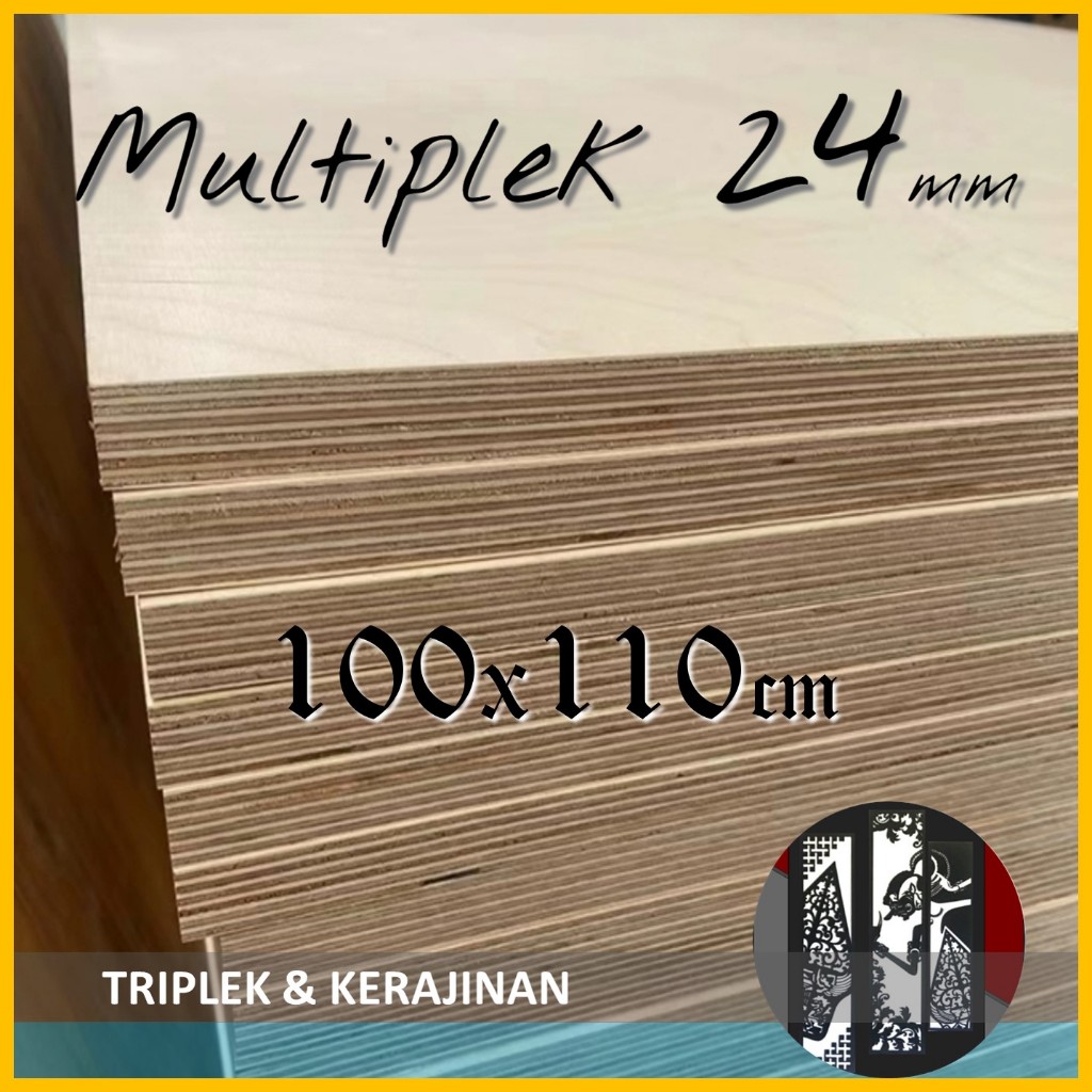 Jual Triplek 24mm 100x110 cm Multiplek MDF/HMR Melamin Blokmin ...