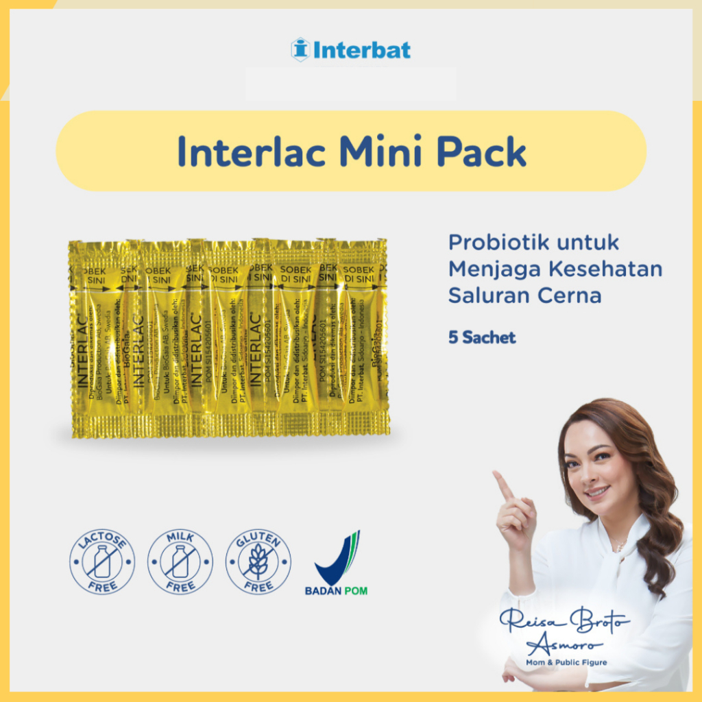 Jual Interlac probiotik mini pack 5 sac / Interlac Pro-D Tablet Hisap ...