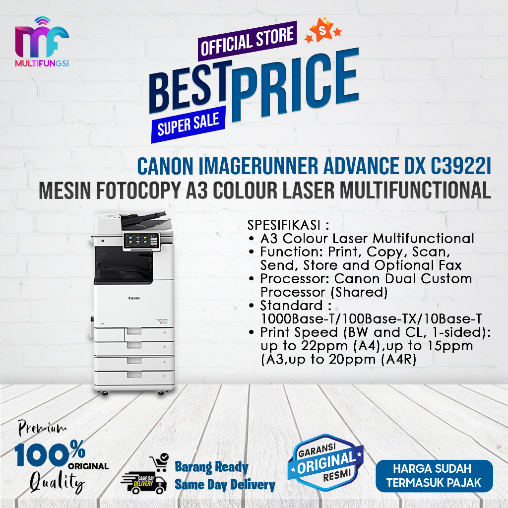 Jual Canon imageRunner Advance DX C3922i Mesin Fotocopy A3 Colour Laser ...
