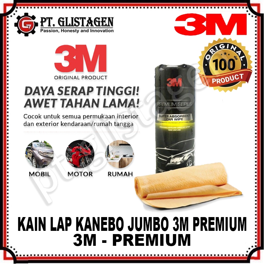Jual 3M Premium Car Wipe (Chamois) Lap Chamois / Kanebo Jumbo 3M ...
